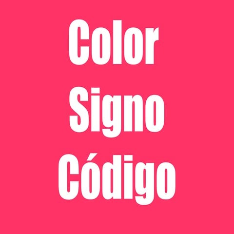 Tema 3 Color, código y signo | PDF