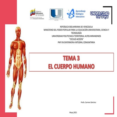 Tema 3. El cuerpo humano | PPTX