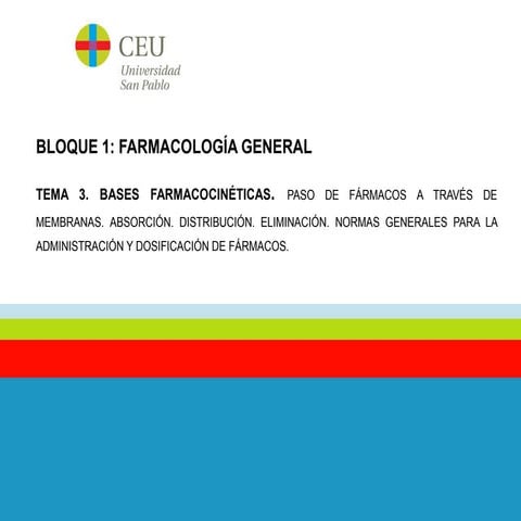 -TEMA_3-_Bases_farmacocineticas._Absorcion_y_Distribucion.pdf | Free ...