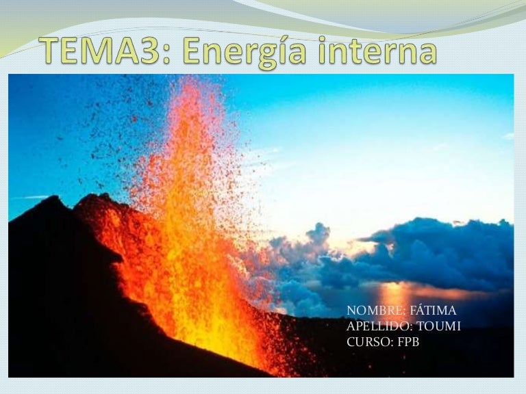 Tema 3: La energía interna.