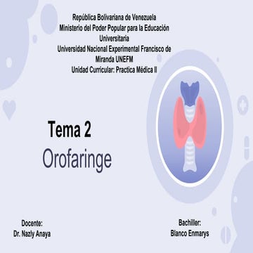 Anatomía Patologías y diagnóstico de la orofaringe | PDF