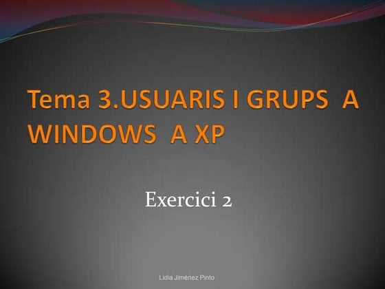 Tema 3 exercicis proposats | PPT
