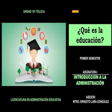 Tema 3: qué es educación | PPTX