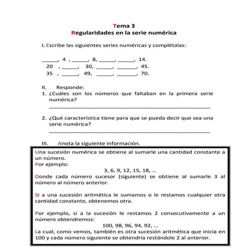 Tema 3 regularidades en la serie numerica | DOC