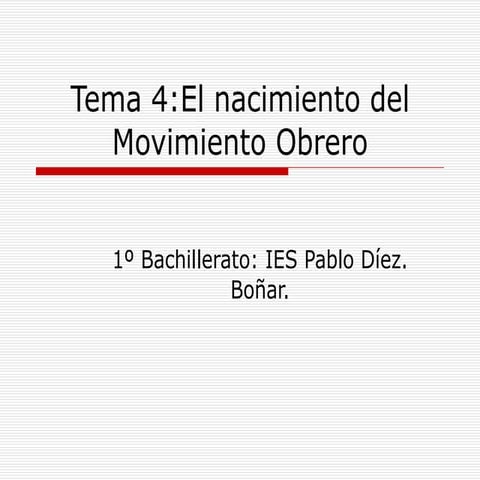 Movimiento obrero | PPT