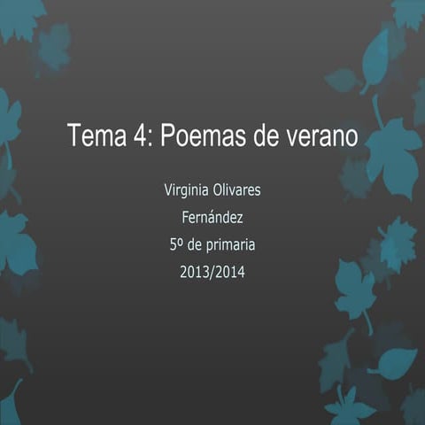 Poemas de verano | PPTX