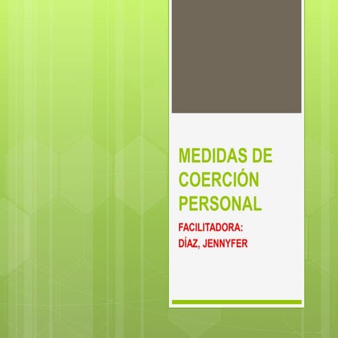 Medidas de coerción personal derecho pen | PPTX