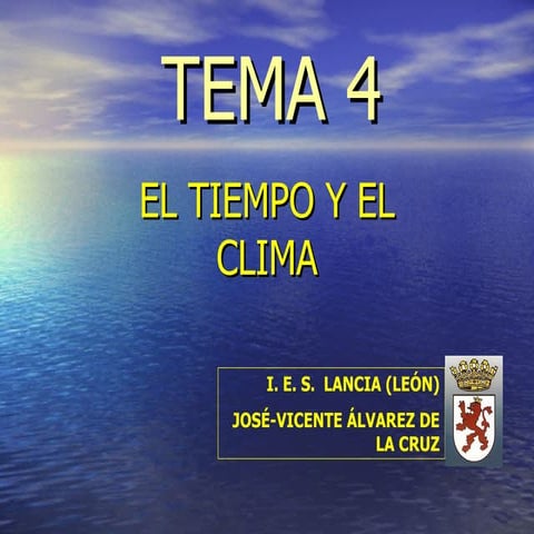 Tema 4 El Tiempo Y El Clima | PPT