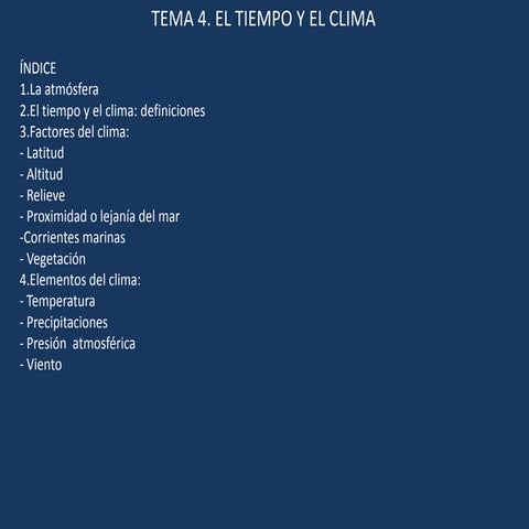 El clima | ODP