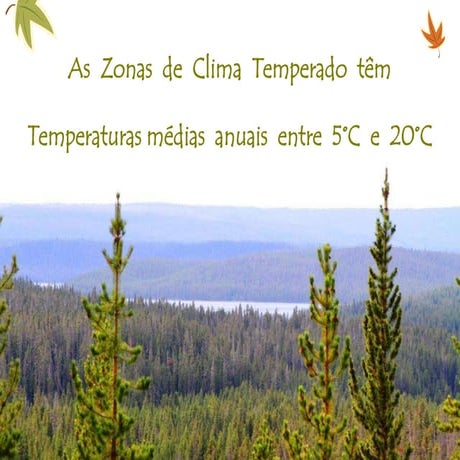 Apresentação - As Zonas de Clima Temperado - Economia da Natureza ...
