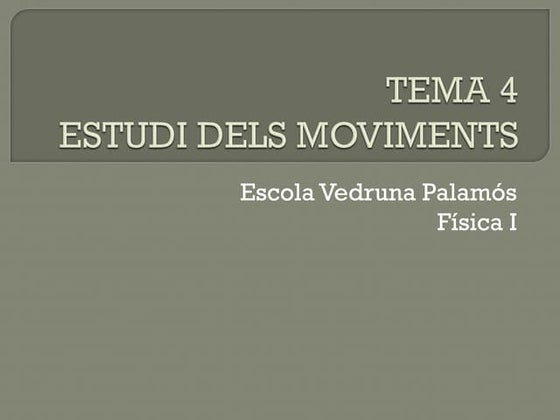 Problemes de Cinematica | PPT