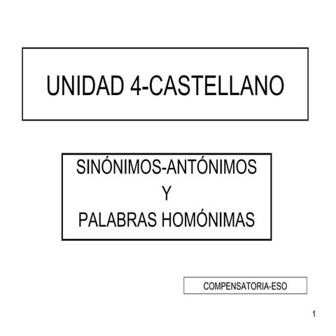 Tema 4 sinonimos | PPT