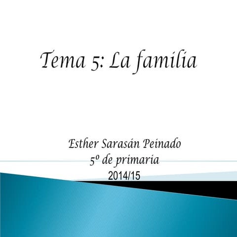 Tema 5: La familia. | PPT
