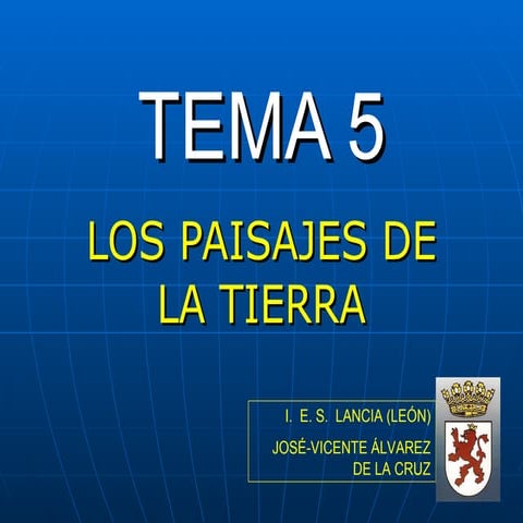 Tema 5 Los Paisajes De La Tierra | PPT