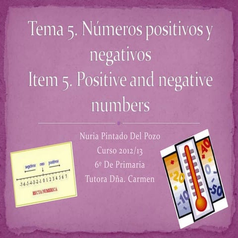 Números positivos y negativos matematicas | PPTX
