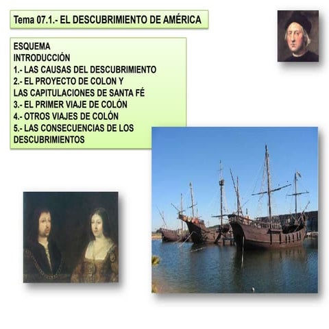Tema 7.1. el descubrimiento de américa.curso 2012-13 | PPTX