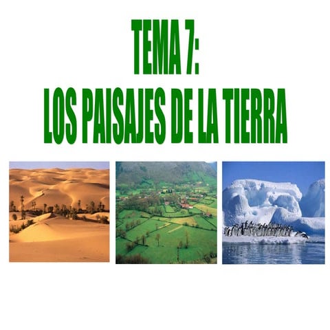 Los paisajes de la Tierra | PPT