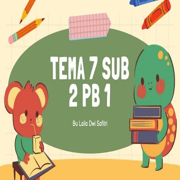 Power point Materi Pembelajaran Kelas 3 TEMA 7 SUB 2 PB 1 | PPTX