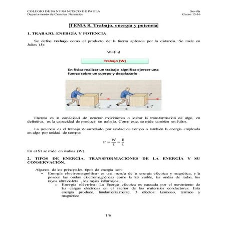 Tema 8. trabajo, energía y potencia (15 16) | DOCX