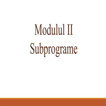 Tema9_Anul1.pptx. Programarea procedurala | PPTX