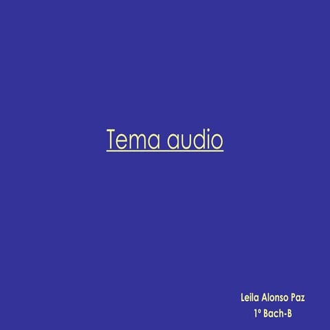 Tema audio | PPT