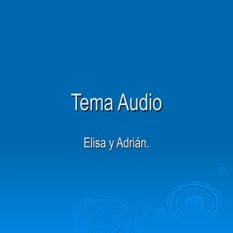 Tema audio | PPT