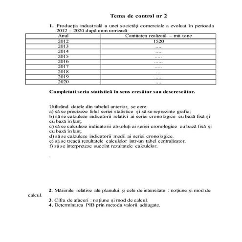 Tema de control 2 statistica ec | PDF