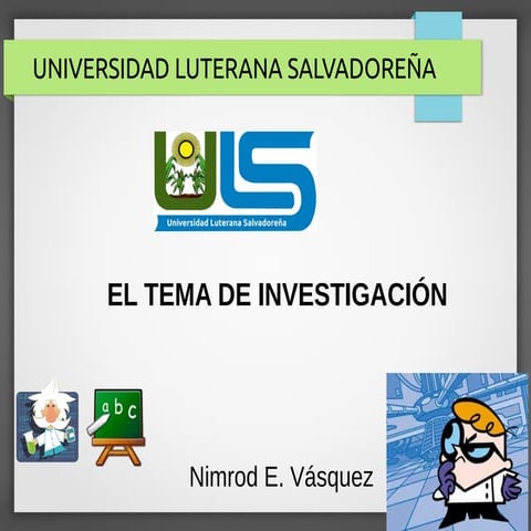 Tema de investigación - MTI - ULS | PDF