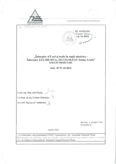 Tema de proiectare statia gradiste | PDF