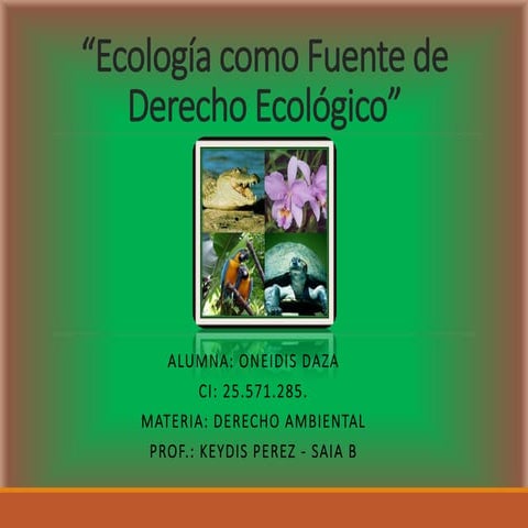 Tema Ecologia como Fuente | PDF