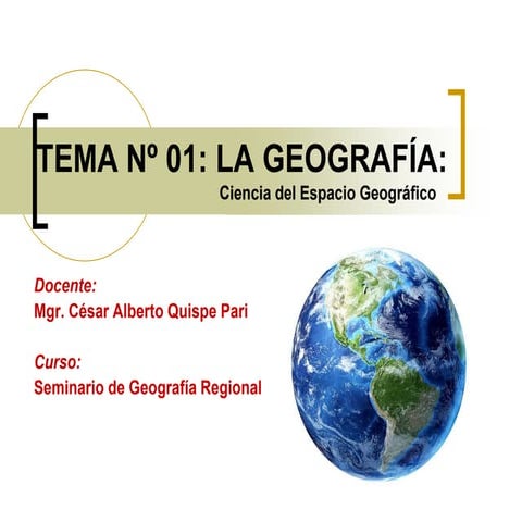 Concepto de geografía y objeto de estudio | PPT