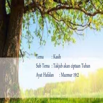 Tema takjub akan ciptaan allah | PPT