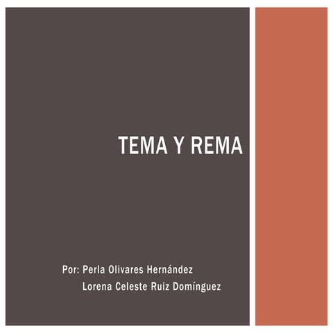 Tema y rema | PPTX