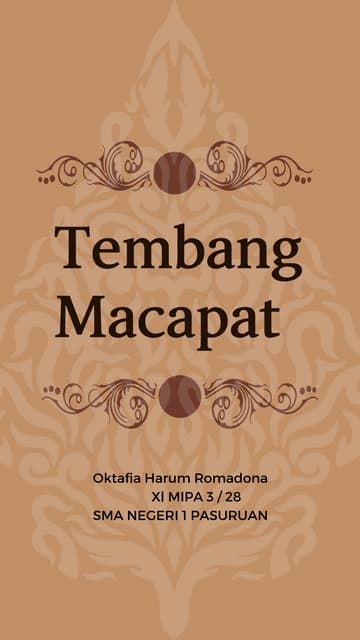 tembang macapat | PDF