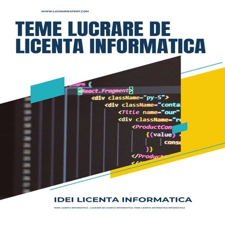 Teme licenta informatica Teme licenta informatica economica Idei aplicatii licenta Licenta ...