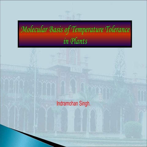 Temperature tolerance | PPT