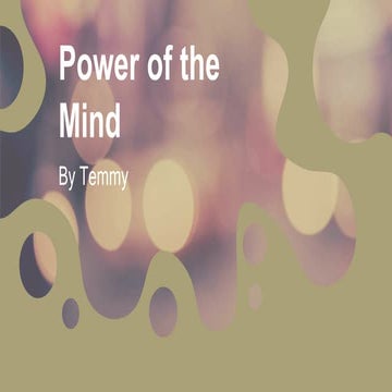 Power of the Mind | PPTX