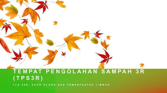 Persyaratan Teknis Penyediaan TPS dan TPS-3R | PDF