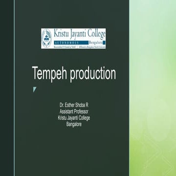 Tempeh production | PPTX