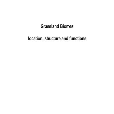 Temperate Grasslands | PPT