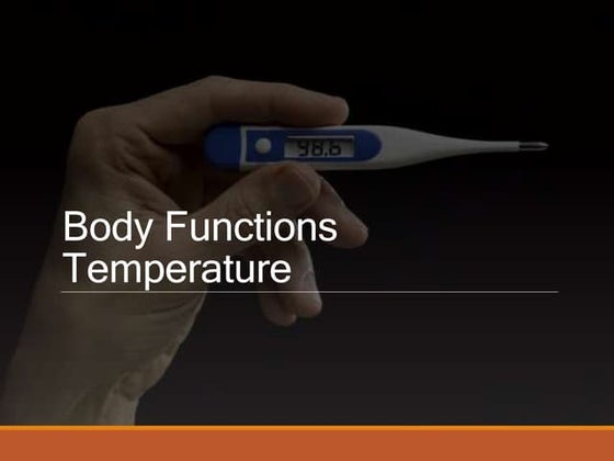 Temperature And Its Regulations In Detail | PPT
