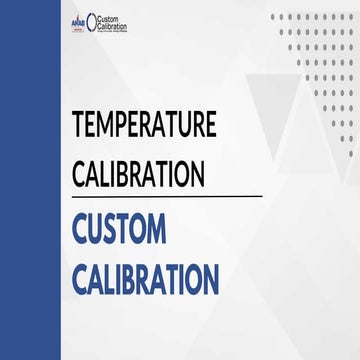 Best Temperature Calibration Services | Custom Calibration | PDF