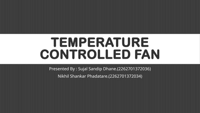 Temperature Controlled Fan Project | PDF