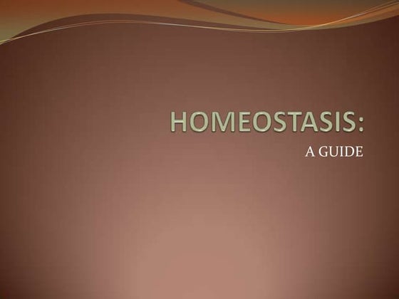 Homeostasis Experiment | PPT