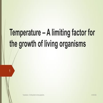 Temperature – limiting factor new.pptx