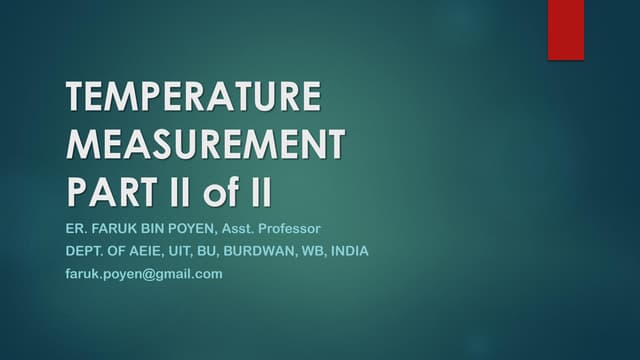 power transformer Temp Measurement indicators | PPTX
