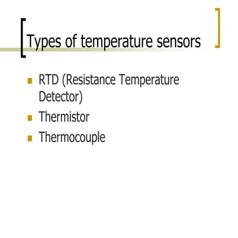Temperature measurement using sensors and signal conditioning | PPTX