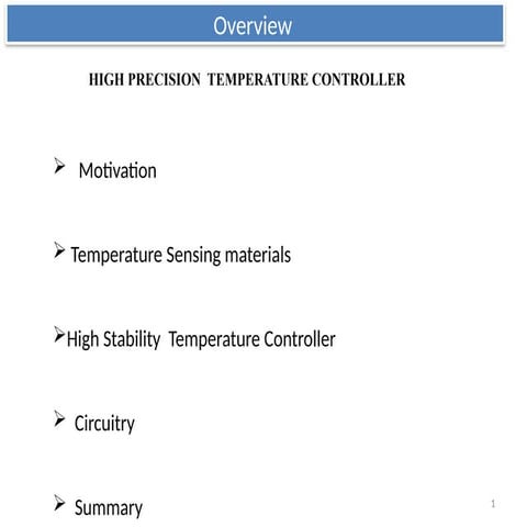 Design and Implementation of a High Precision Temperature Controller ...