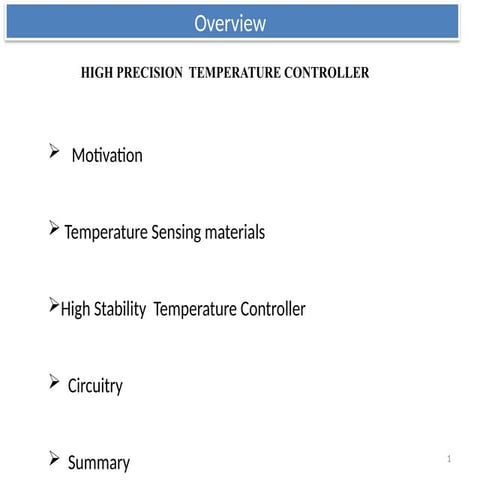 Temperature Control System Using Pid Controller | PPTX