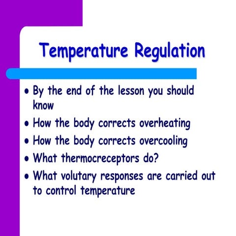 Temperature regulation | PPTX